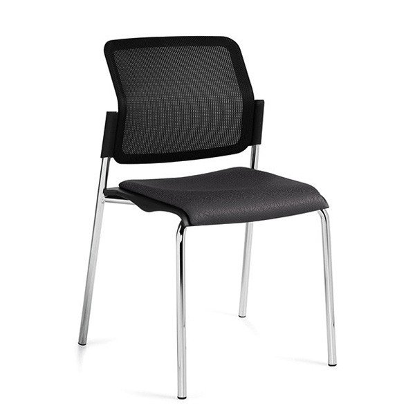 Global Mesh Back Armless Stacking Chair - Sonic 3D 6509WSMB