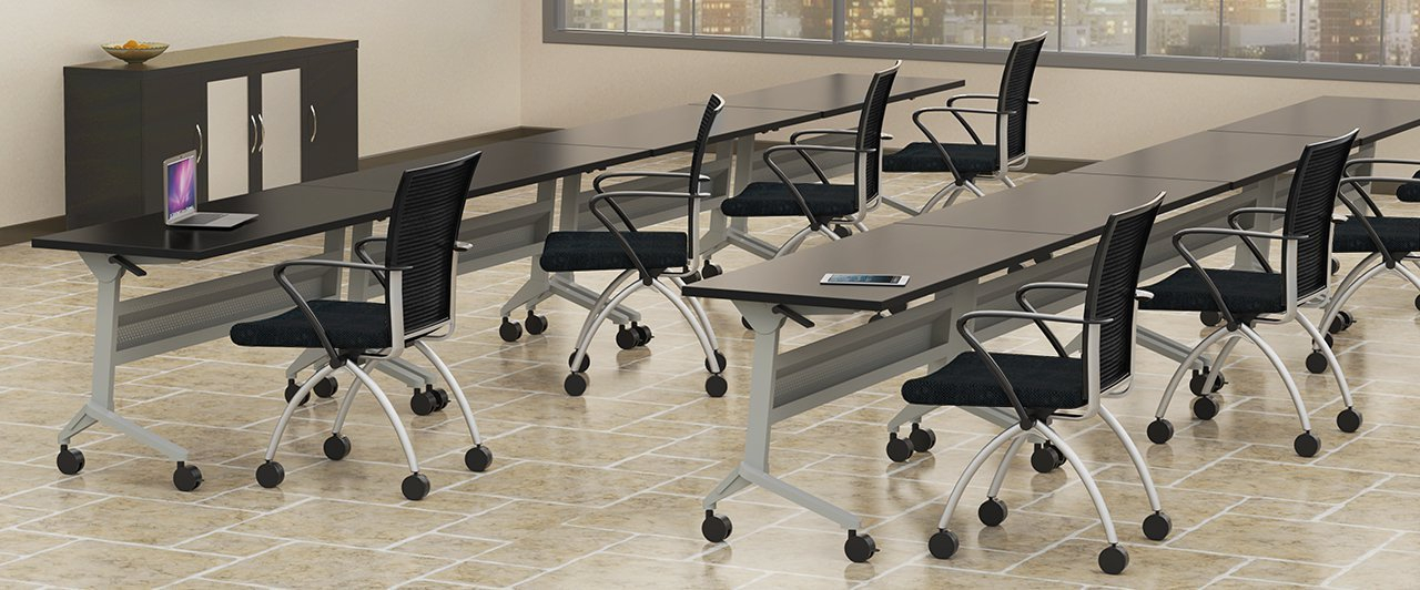 Mayline Valoré TSH – Nesting chair in 3 mesh colors